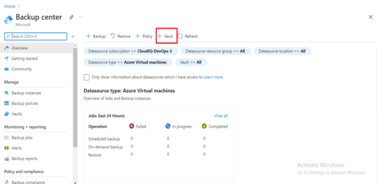 How to backup and restore Azure Managed Disks using Azure Backup Vault | CloudIQ Tech